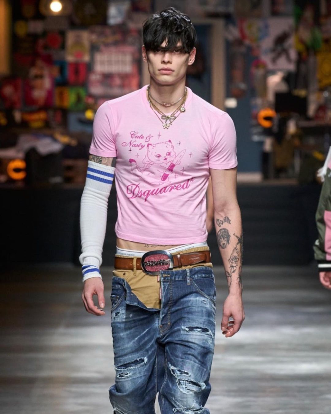 Dsquared2 runway plná TikTokových hvězd. Z Česka dorazili Jan Hrdlička ...